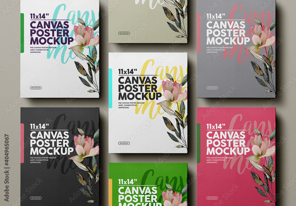 Canvas Mockup Set Stock Template | Adobe Stock