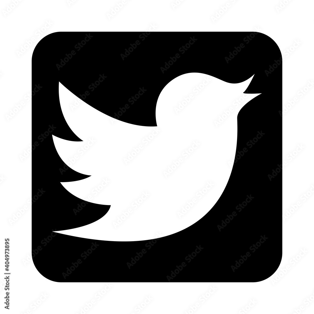 Twitter logo symbol icon, silhouette design Stock Vector | Adobe Stock