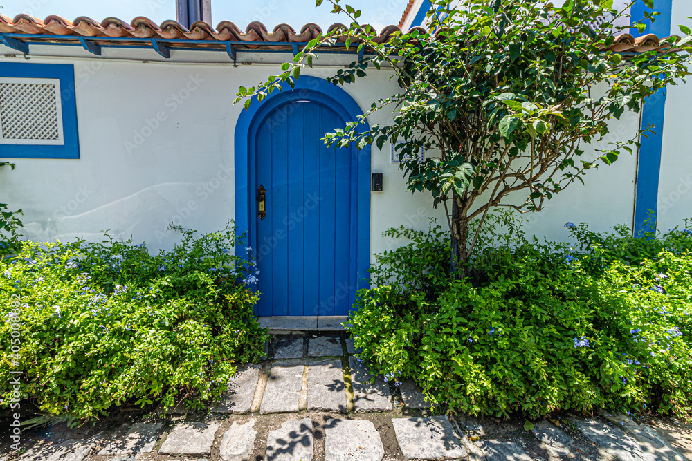 Porta Azul - Antigas Stock Photo | Adobe Stock
