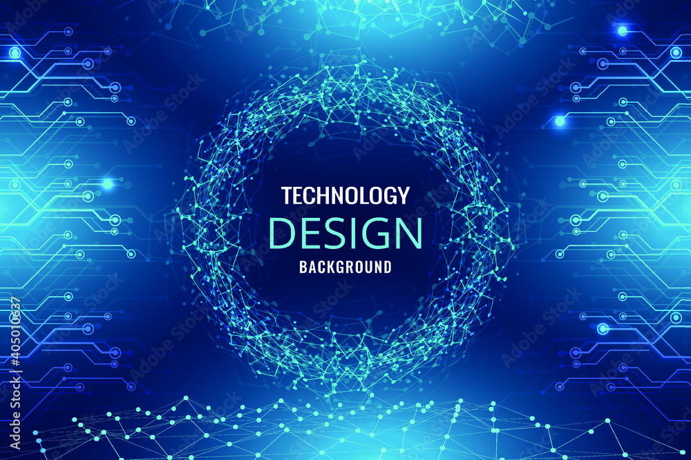 Technology futuristic circuit digital background. Hgh computer ...