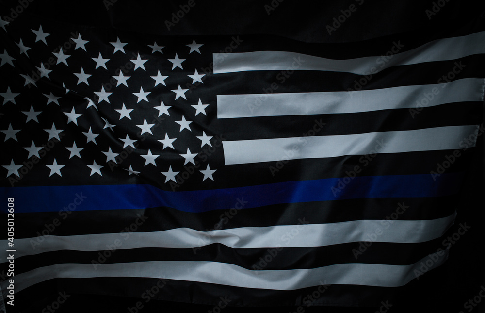 Police Thin Blue Line Flag Stock Photo | Adobe Stock