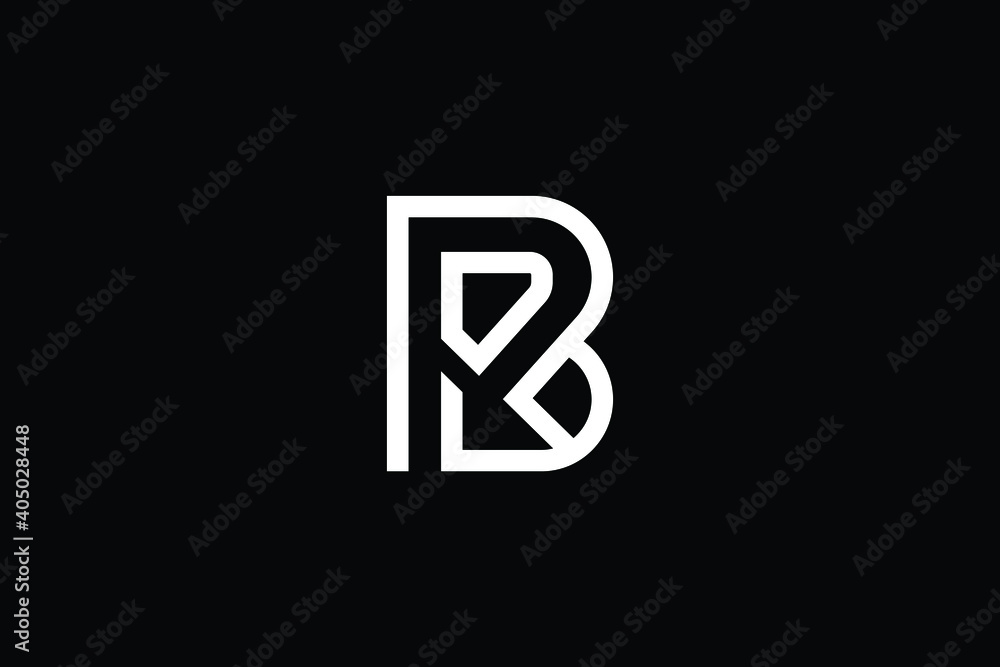 BR logo letter design on luxury background. RB logo monogram initials ...