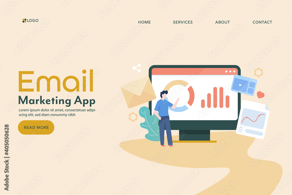 Email and data analysis. Business people with diagram dashboard ...