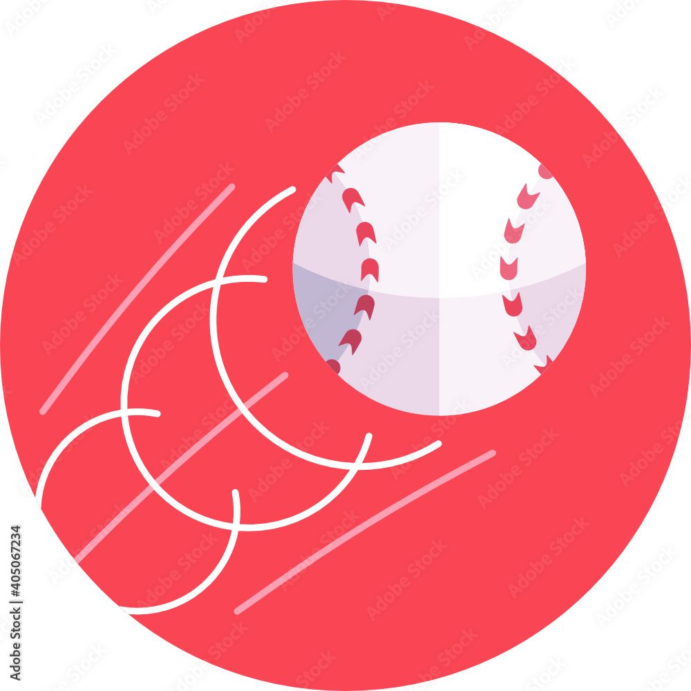 Baseball, softball sport game vector flat icons. Ball, bat, field ...