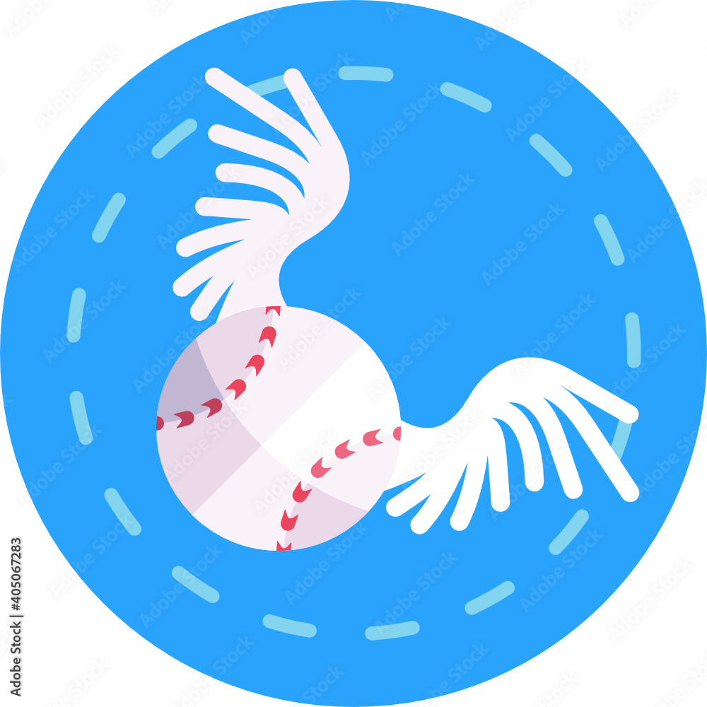 Baseball, softball sport game vector flat icons. Ball, bat, field ...