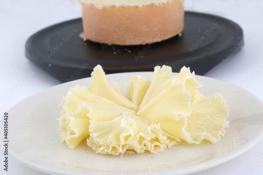 typical swiss cheese to make rosettes Stock Photo | Adobe Stock