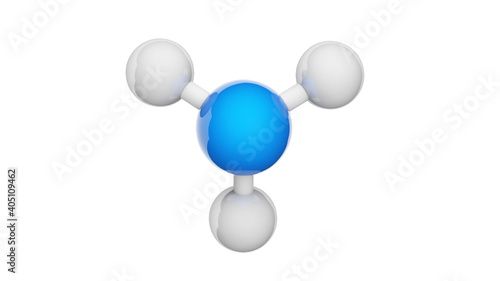 Naklejka Ammonia (molecular formula: NH3 or H3N) is a colorless ...