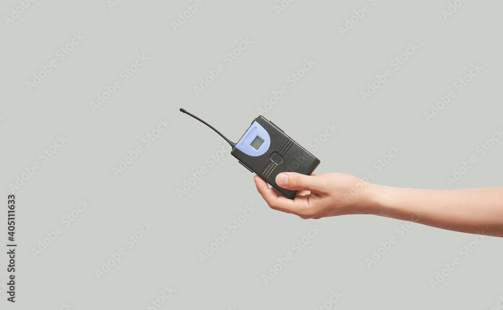 Men in translation center. Set for telemarketing. Male manager customer ...