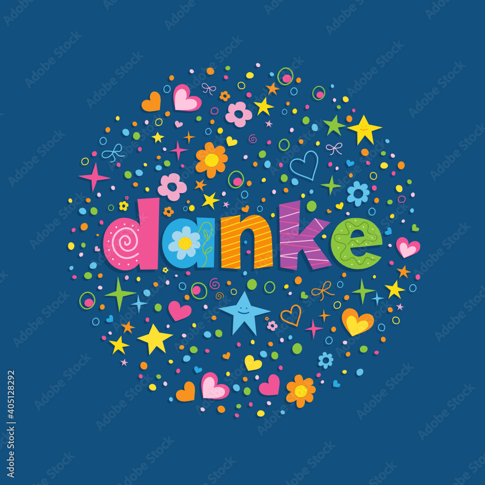 DANKE karte Stock Vector | Adobe Stock