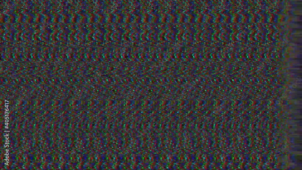 Vidéo Stock Very Poor Television Static, Tracking Noise, Old TV. Glitch Error Video Crash ...