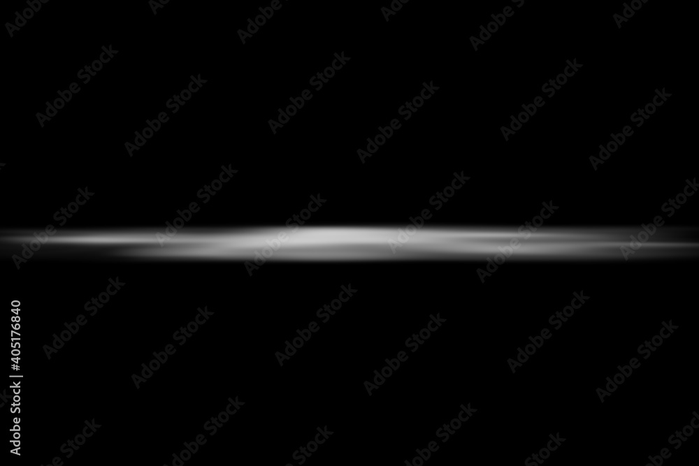 soft white fog line for photo element overlay. isolated fog in a black ...