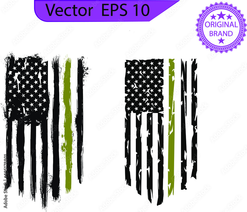 American Flag, USA Distressed and splash element Military Flag, US ...