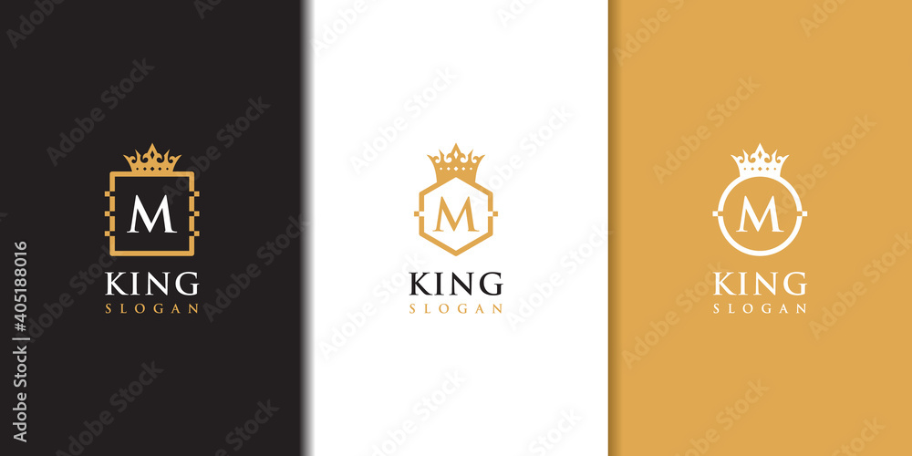 Letter m crown logo collection Stock Vector | Adobe Stock