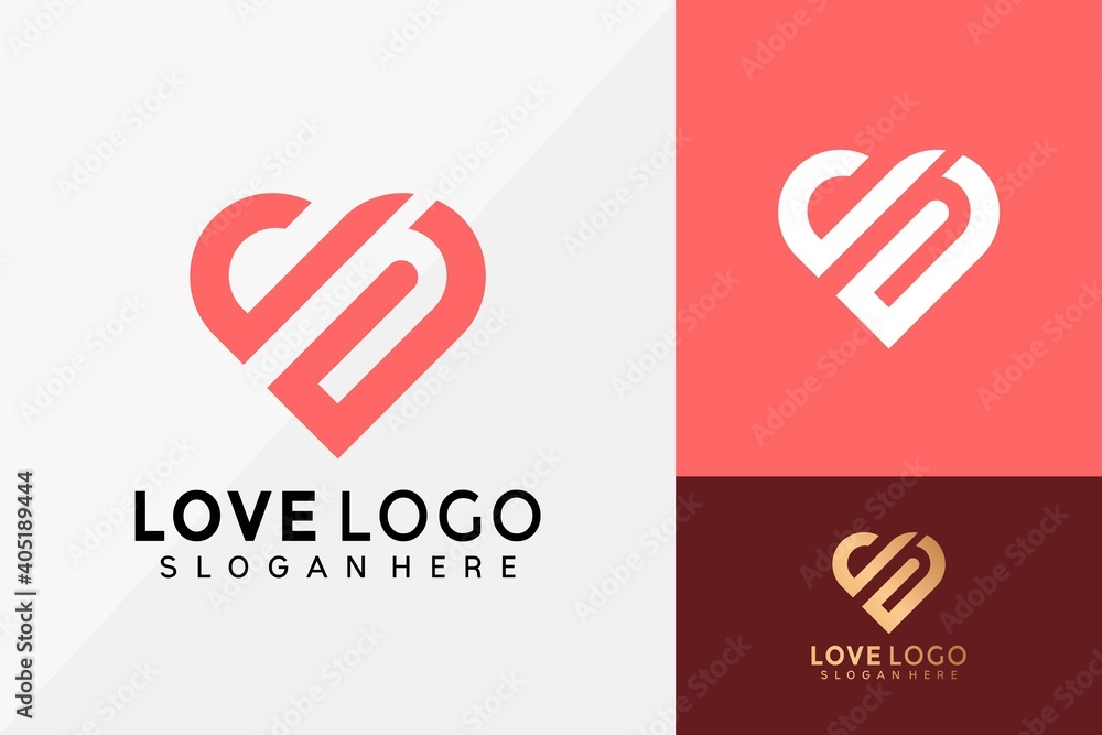 Letter S Love Logo Design, Brand Identity logos vector, modern logo ...