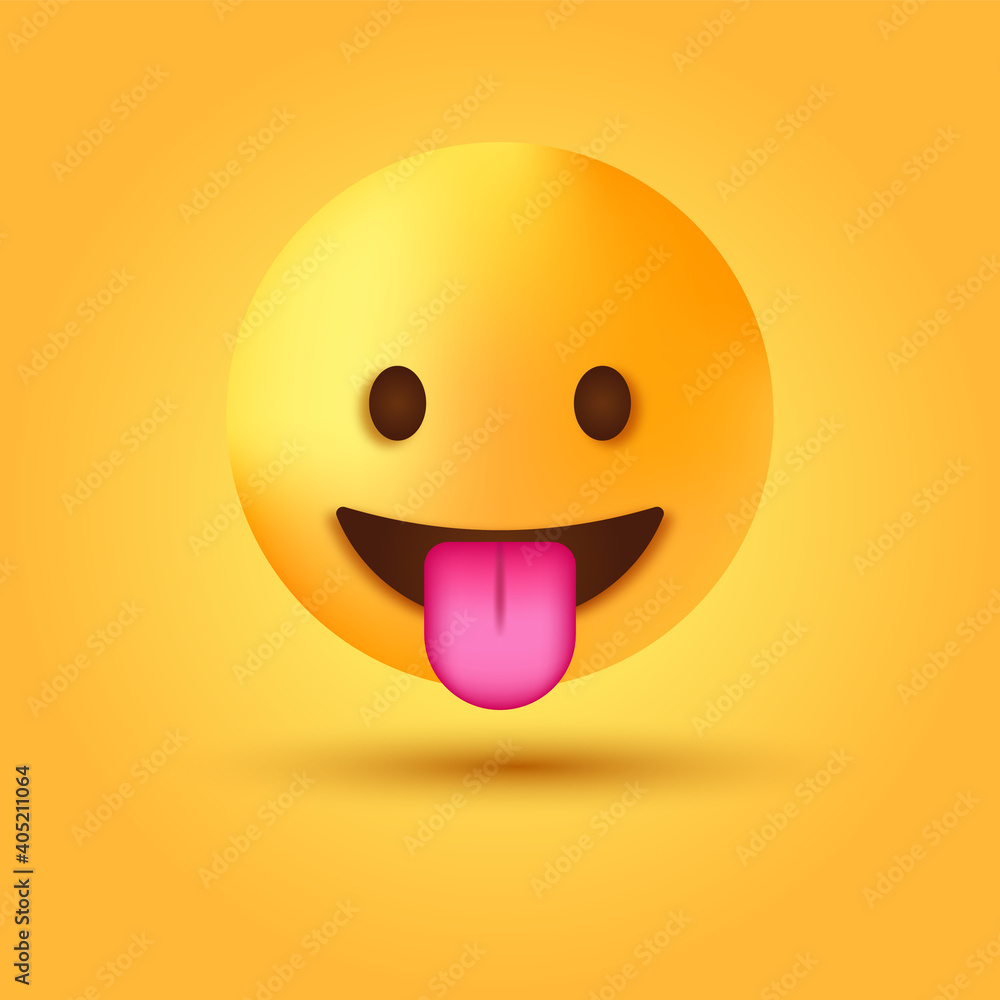 3d Emoji Face With Stuck Out Tongue Cheeky Tongue Out Emoticon Stock