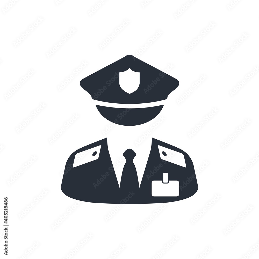 State employee in uniform. Customs officer enforcement . Vector ...