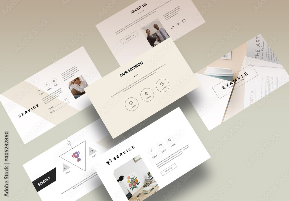 Clean Presentation Stock Template | Adobe Stock