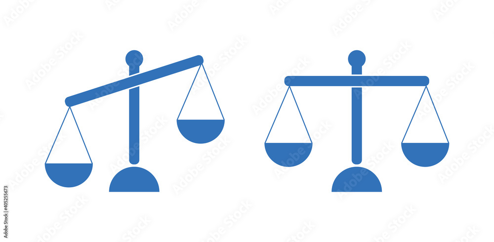 Scale can be turned right and left. scale icon vector sign isolated on ...