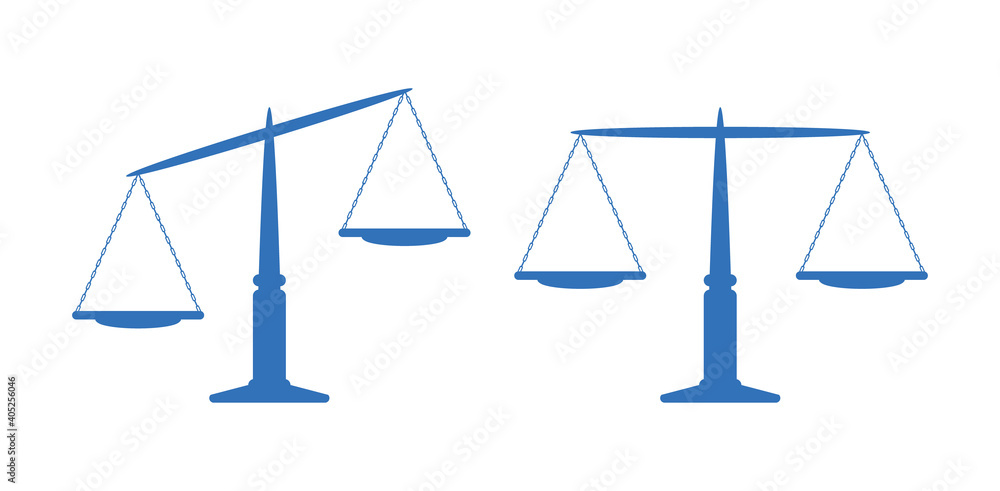 Scale can be turned right and left. scale icon vector sign isolated on ...
