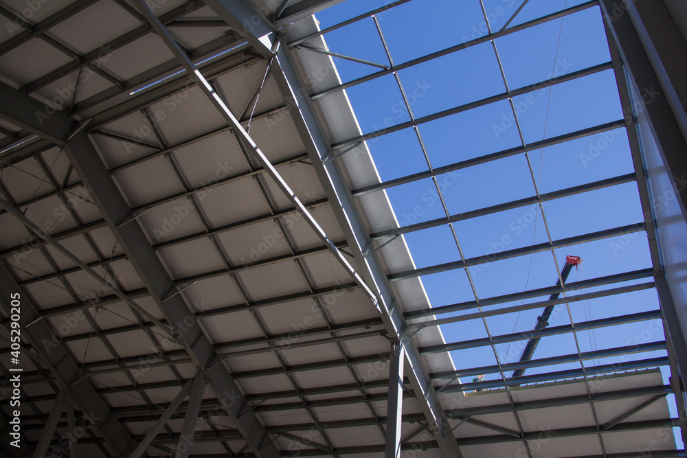 The use of modern building materials. Sandwich panels on the wall of ...