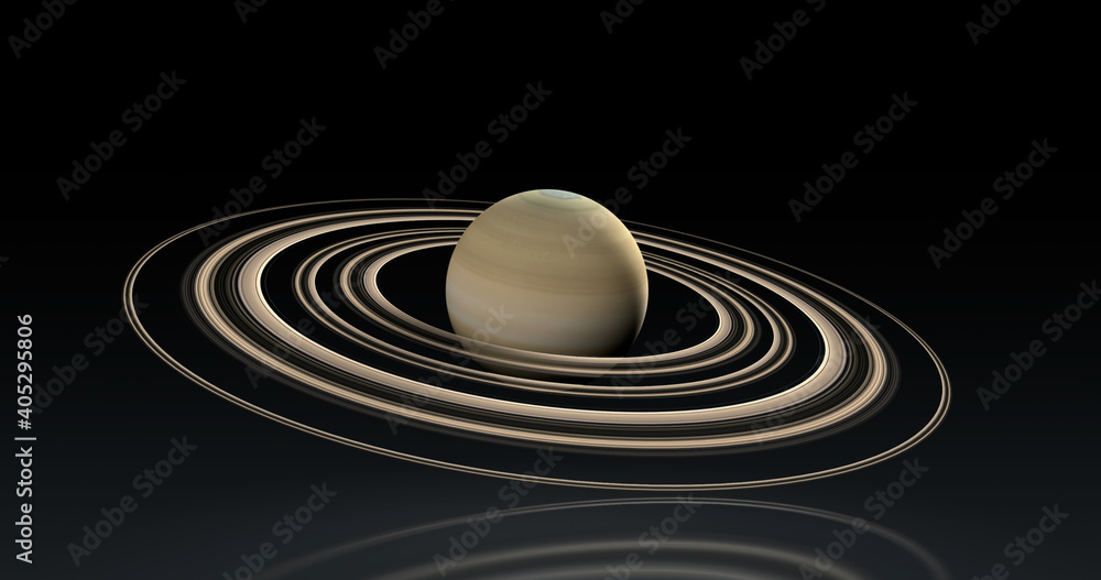 Saturn 3D and its rings, moons of Saturn, Solar System, Solar System ...