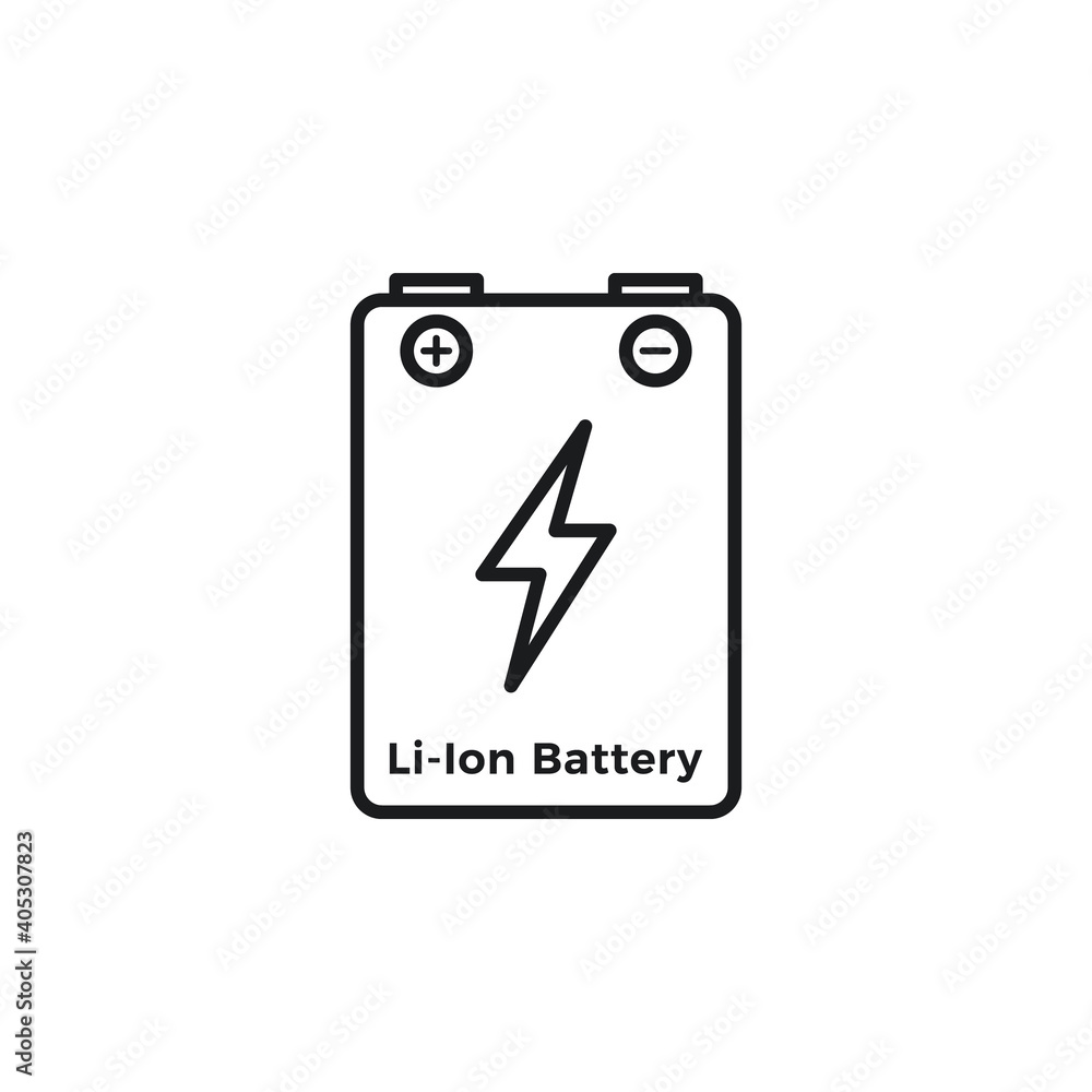 Lithium ion battery icon vector illustration Stock Vector | Adobe Stock