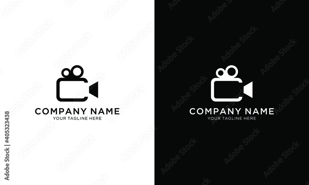 Cinema Short Film Roll Movie Festival Branch Logo Sign Template. Letter ...