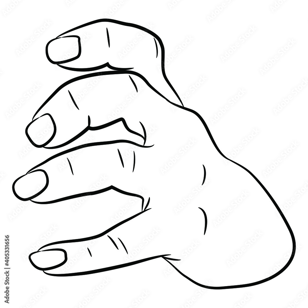 Grasping Hand Silhouette
