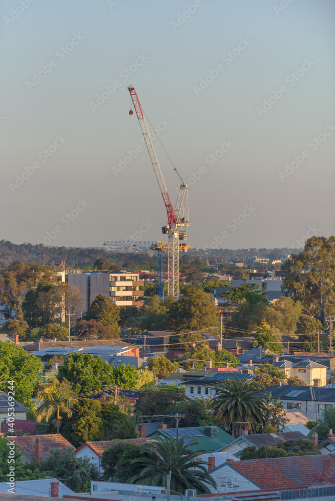 Melbourne, Australia, A suburban apartment building under construction ...