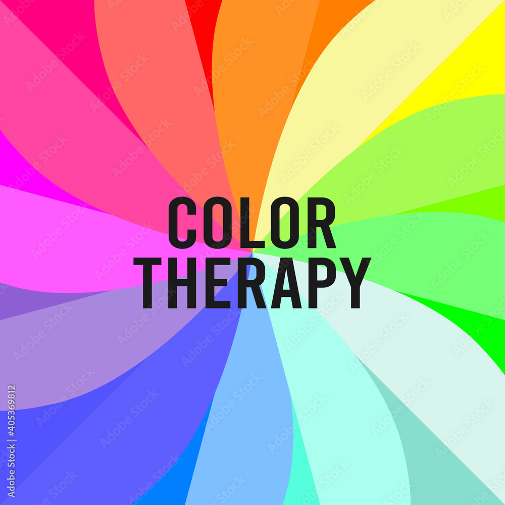vector graphic of color therapy good for color therapy needed. flat ...