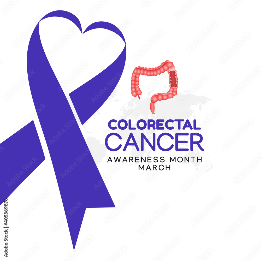 vector graphic of colorectal cancer awareness month good for colorectal ...