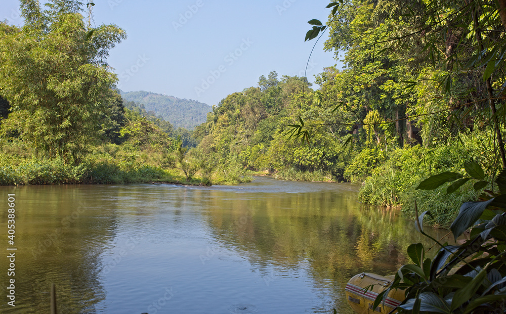 The Kelani River at Kitulgala, drains off the Horton Plains National ...