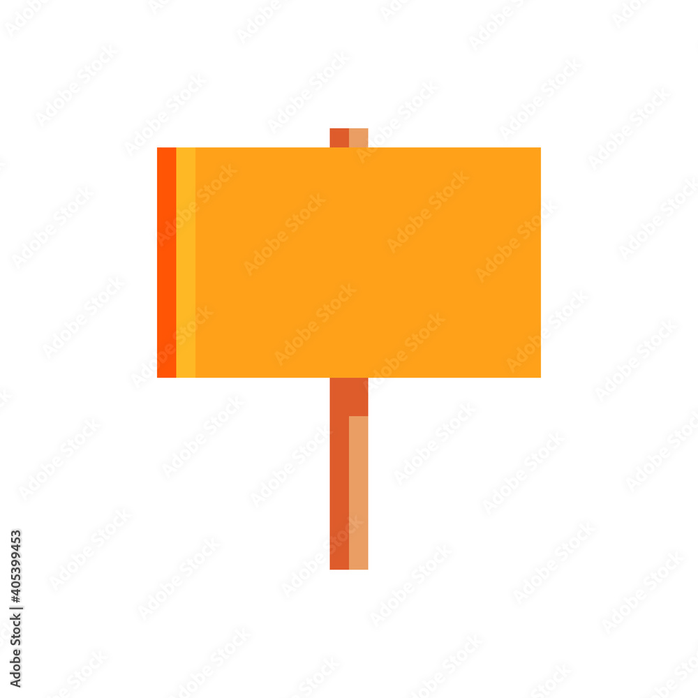 Billboard pixel art icon, signboards. Isolated vector illustration. Web ...