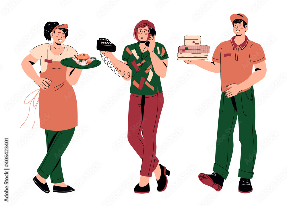 Restaurant Or Take Away Cafe Staff Waitress Clients Support Employee restaurant-or-take-away-cafe-staff-waitress-clients-support-employee