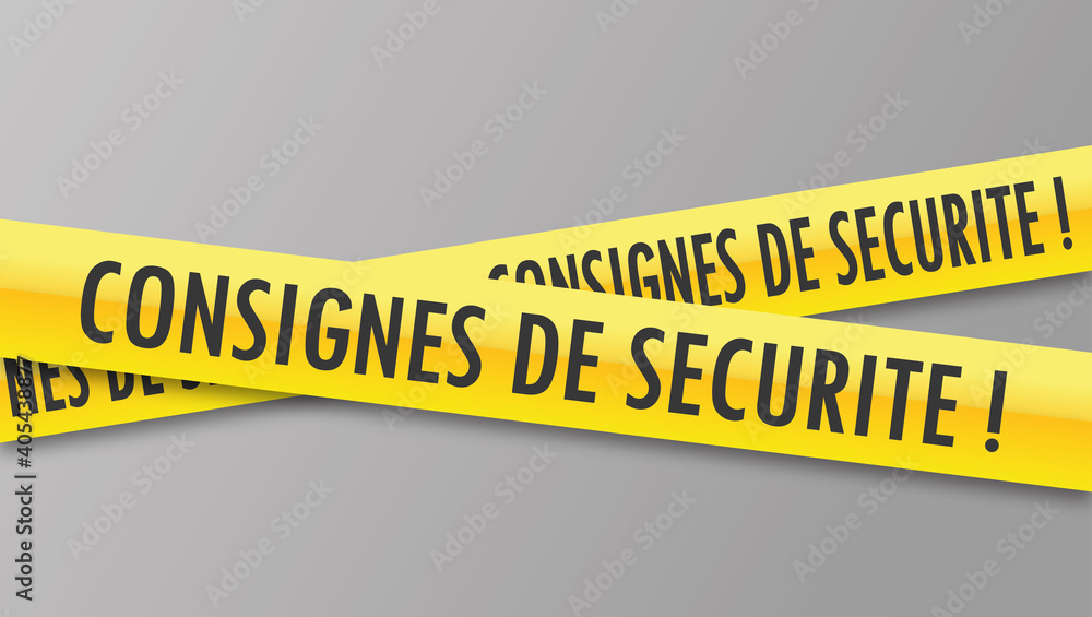 Logo consignes de sécurité. Stock Vector | Adobe Stock