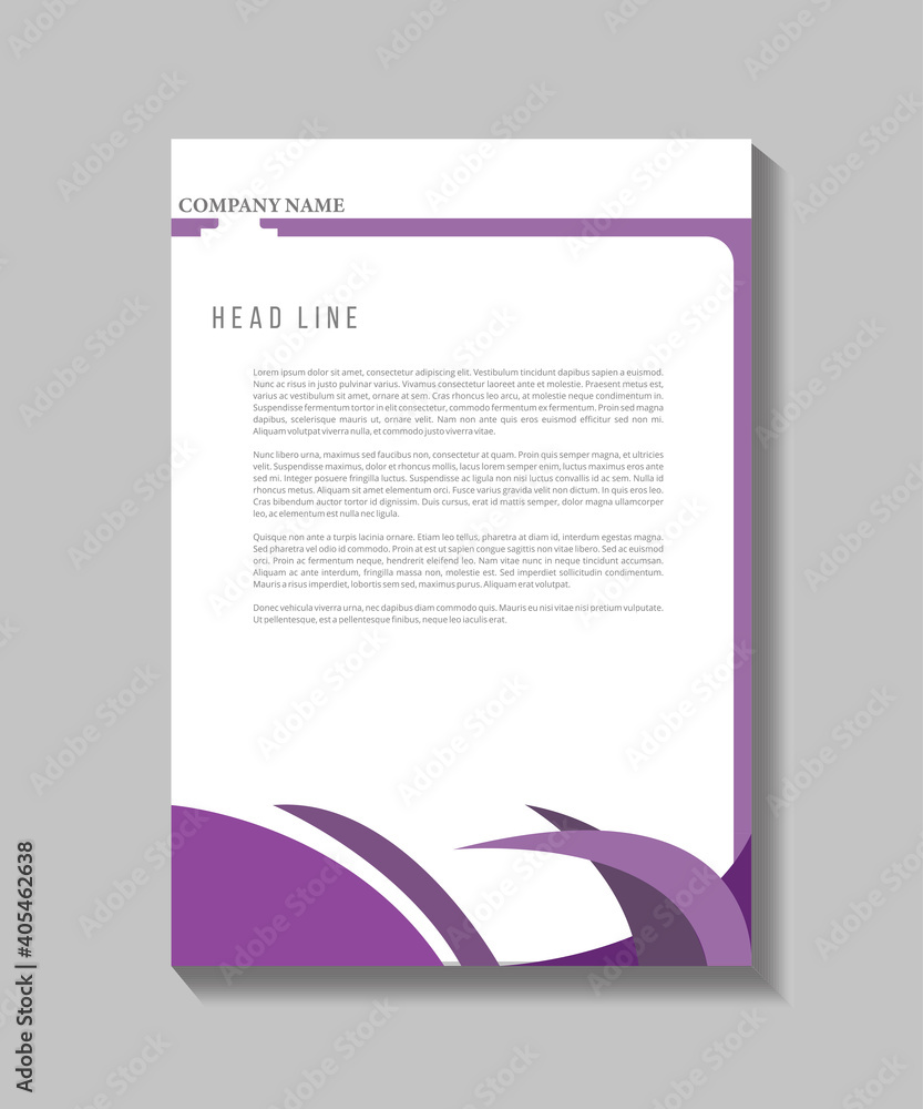 beautiful purple latter head design template Stock Vector | Adobe Stock