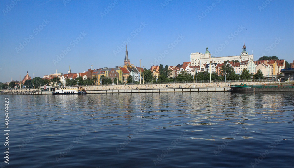 Stettin (Szczecin) ; Panorama der Altstadt mit Schloss Stock Photo ...