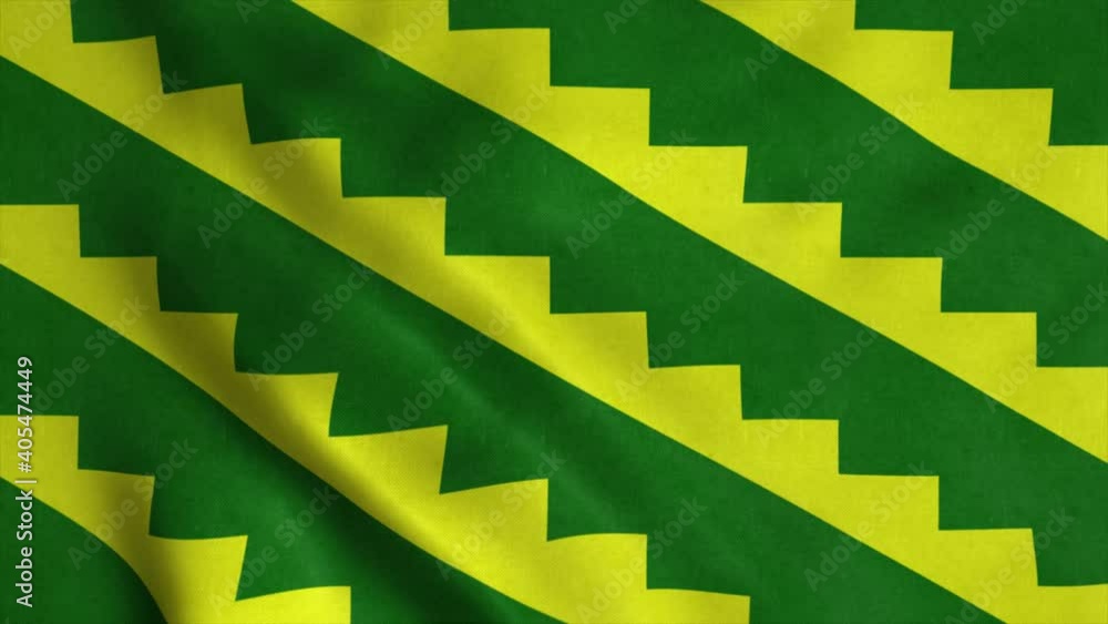 Gurabo flag, city of Puerto Rico, waving in wind. Realistic flag ...