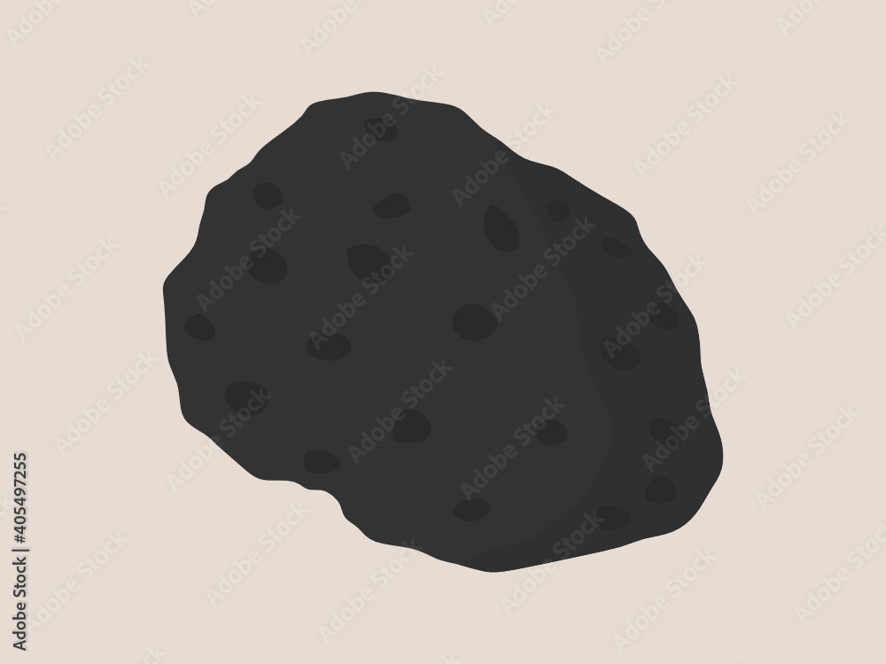 Basalt specimen illustration. Mafic extrusive igneous rock Stock Vector ...