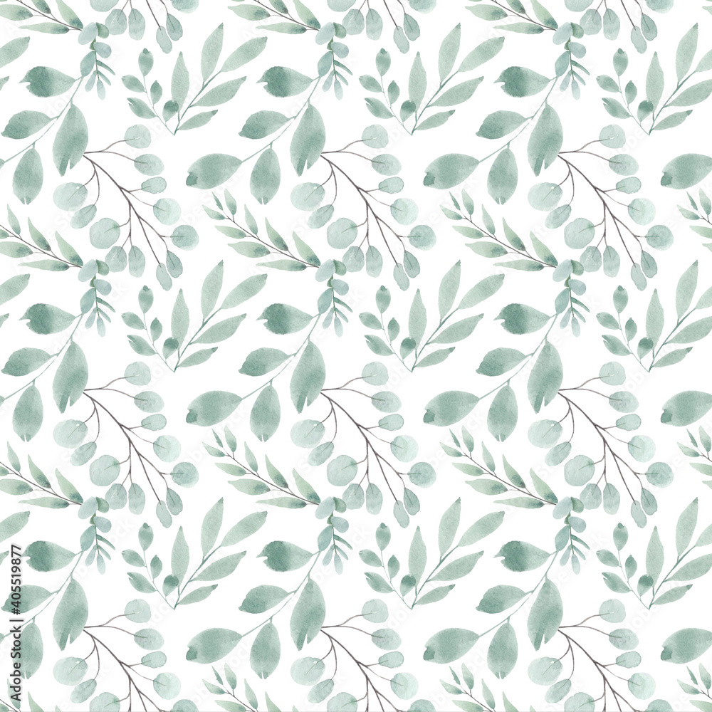Watercolor eucalyptus patterns, eucalyptus print, eucalyptus leaves ...