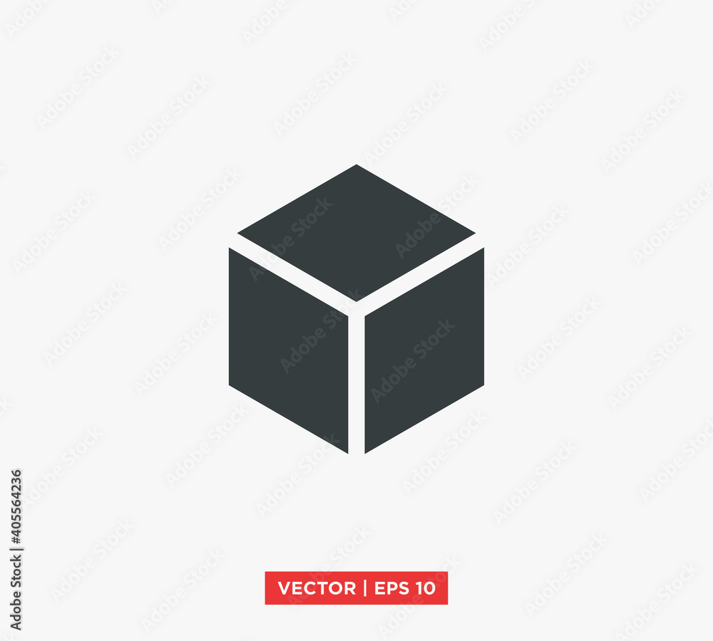 Isometric Cube Icon Logo Vector Illustration Design Editable Resizable ...