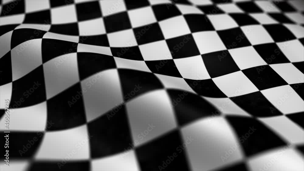 Formula One Race Flag Waving Textured Background Loop/ 4k animation of ...