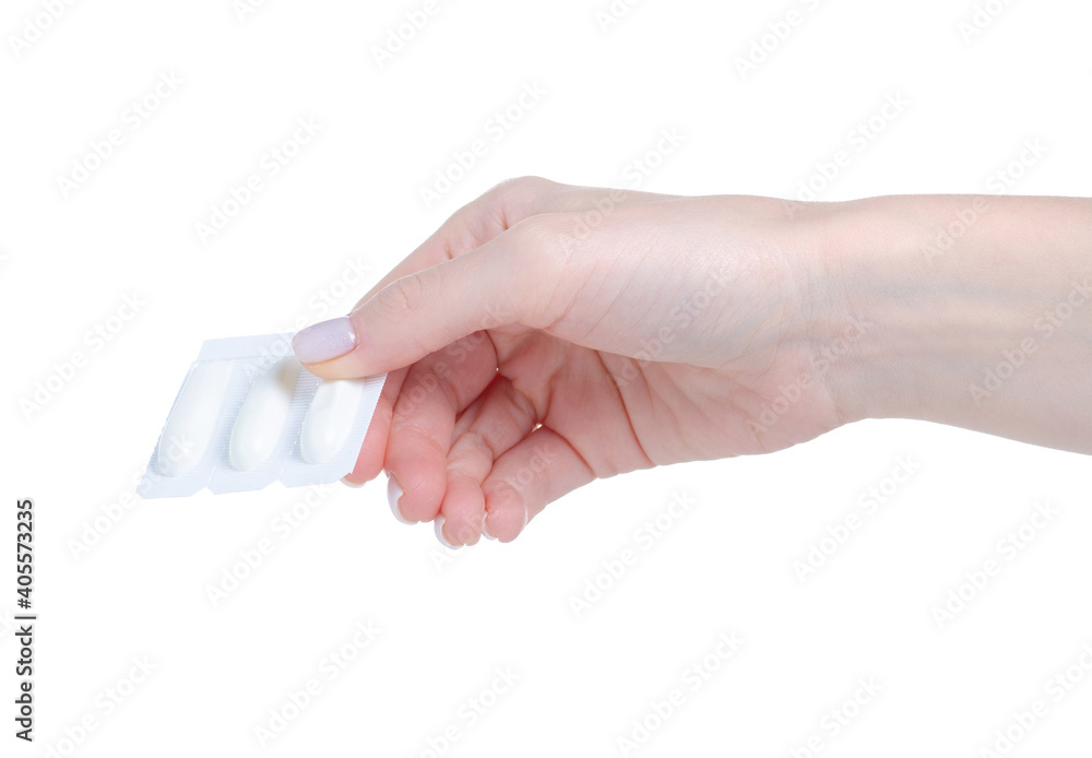 Rectal suppositories in hand on white background isolation Stock Photo ...