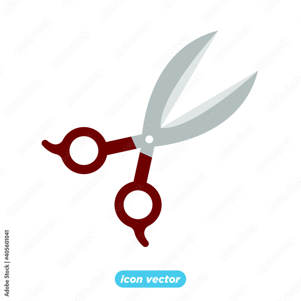 scissor icon template color editable. scissor symbol vector ...