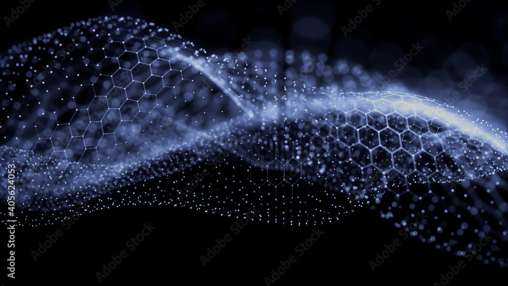 Sound Wave Vizualisation concept. Music audio frequencies represented ...