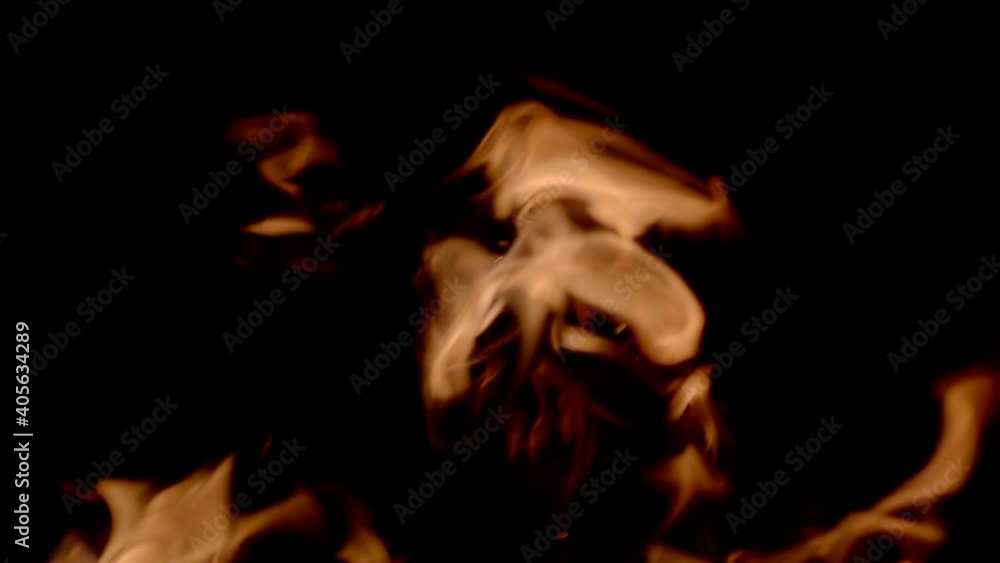Fire flame Isolated on black background. Fire Flames Igniting And ...