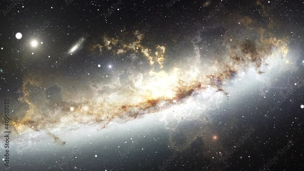 Galaxy Space Nebula, Flight through Universe, Interstellar space travel ...