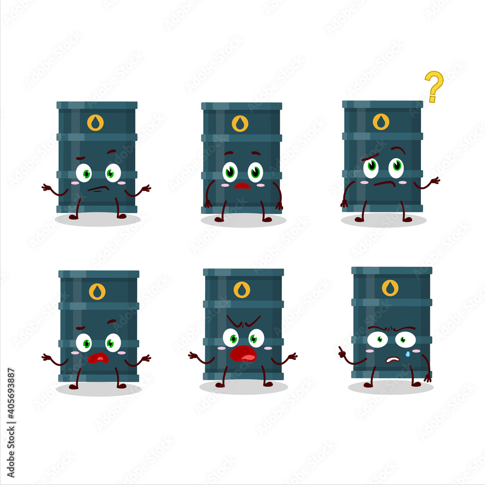 Cartoon character of oil drum with what expression Stock Vector | Adobe ...
