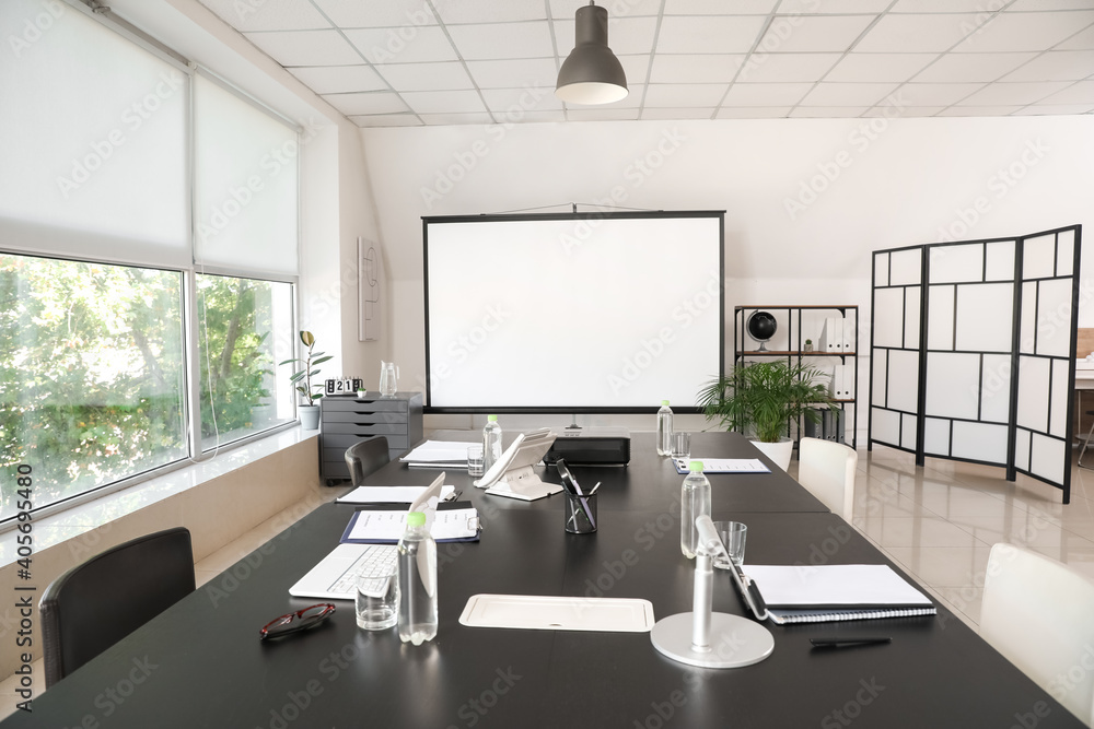 Interior of conference hall in modern office Stock Photo | Adobe Stock