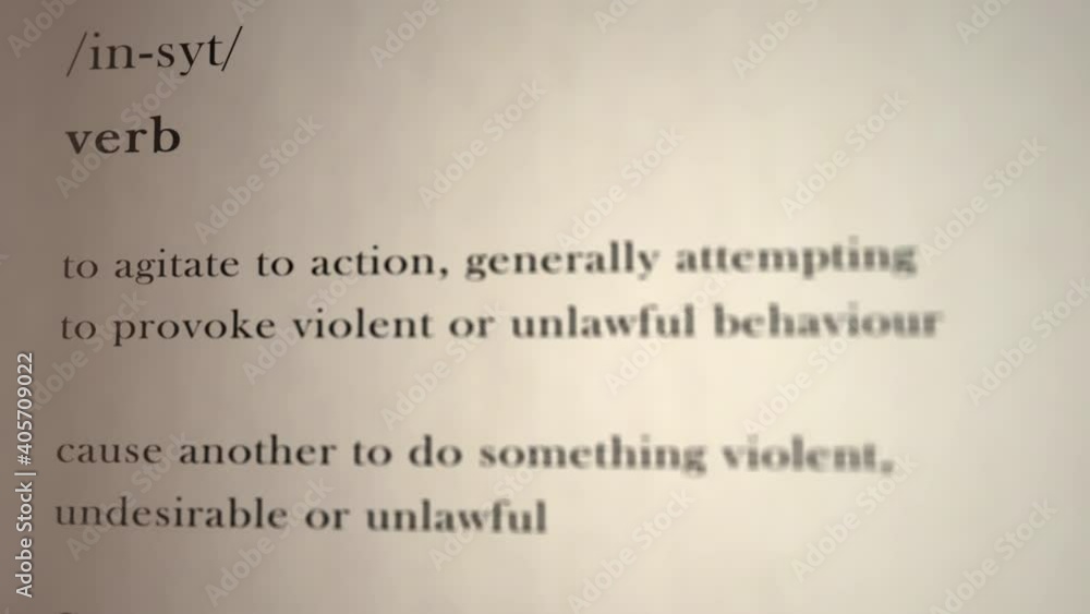 Incite Definition Stock Video | Adobe Stock